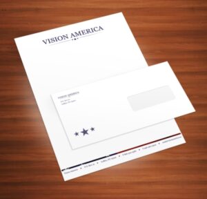 Vision America Letterhead – Lufkin Printing – Lufkin, TX